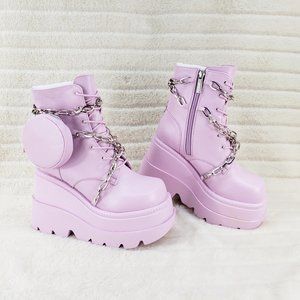 Cape Robbin | Shoes | Vibrate Baby Pink Platform 45 Wedge Heel Ankle B ...